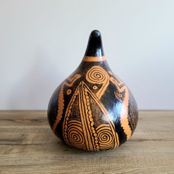hand made decor | Accents | Large African Tribal Hand Painted Gourd ...